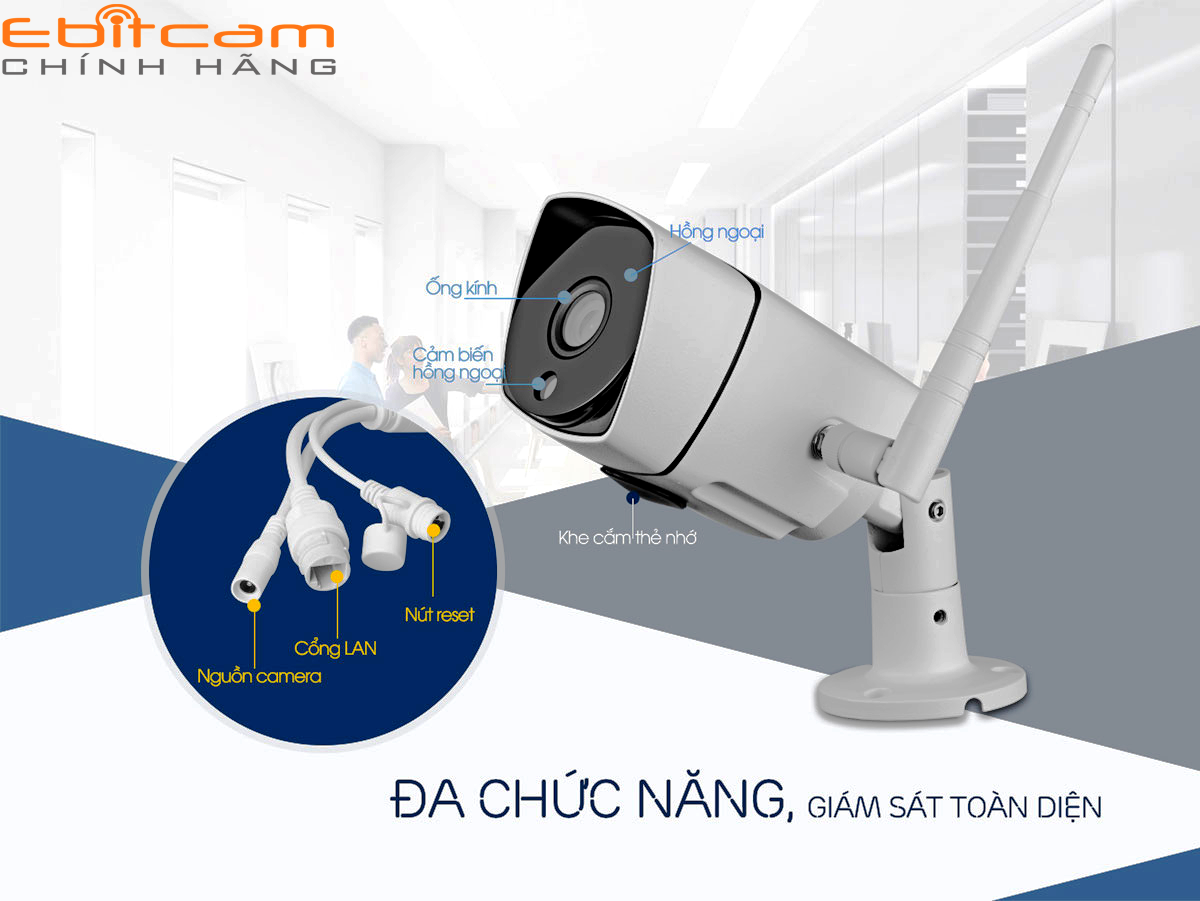 Camera ngoài trời Ebitcam EBO3 (3.0MP) - Satatech